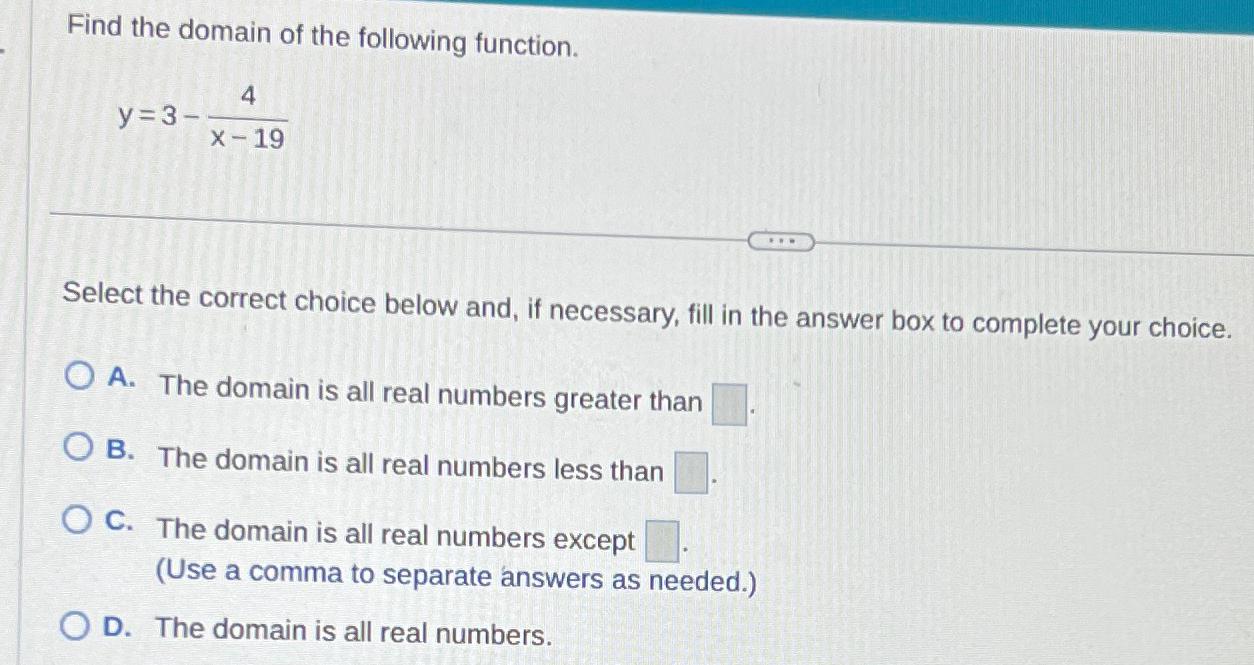 Solved Find the domain of the following | Chegg.com