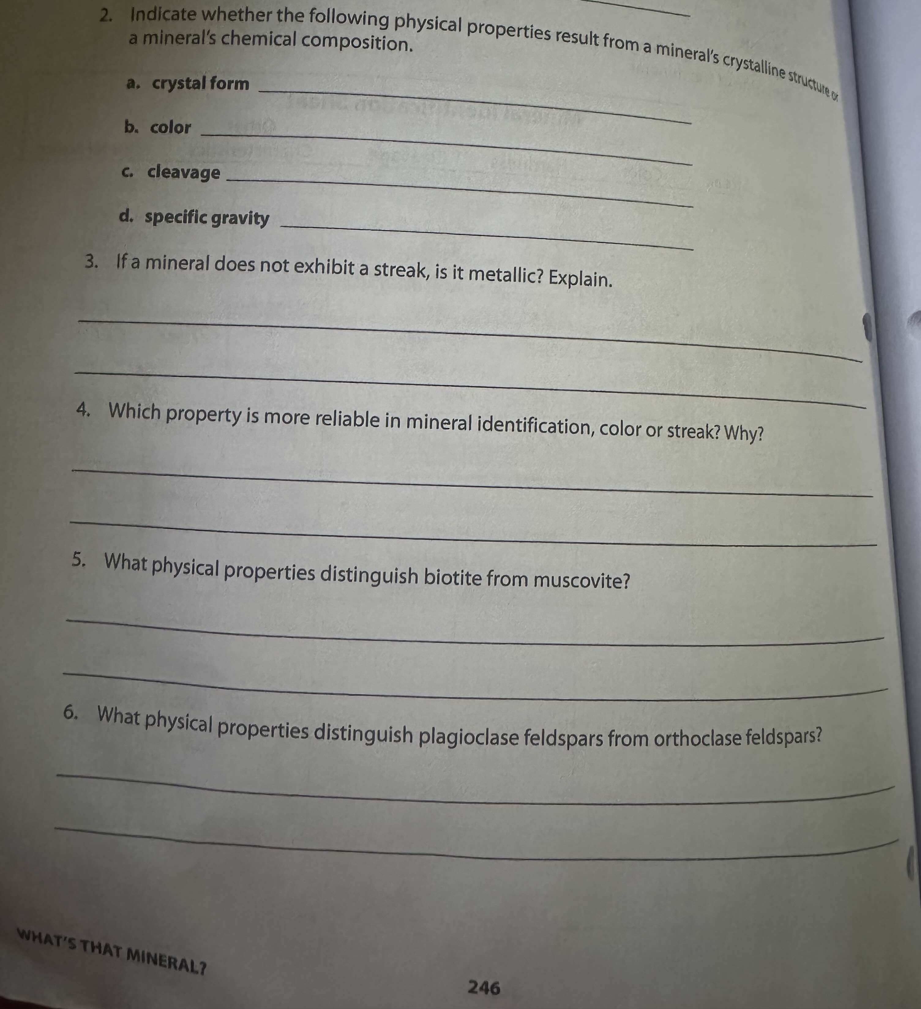 Solved 2. ﻿Indicate whether the following physical | Chegg.com