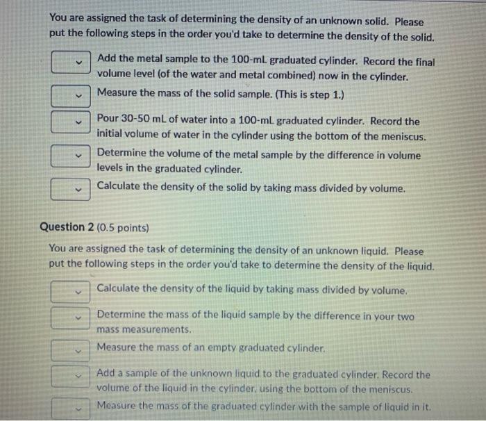 Solved You are assigned the task of determining the density | Chegg.com