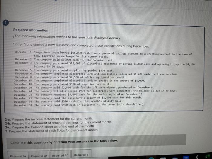 Solved Required information The following information | Chegg.com