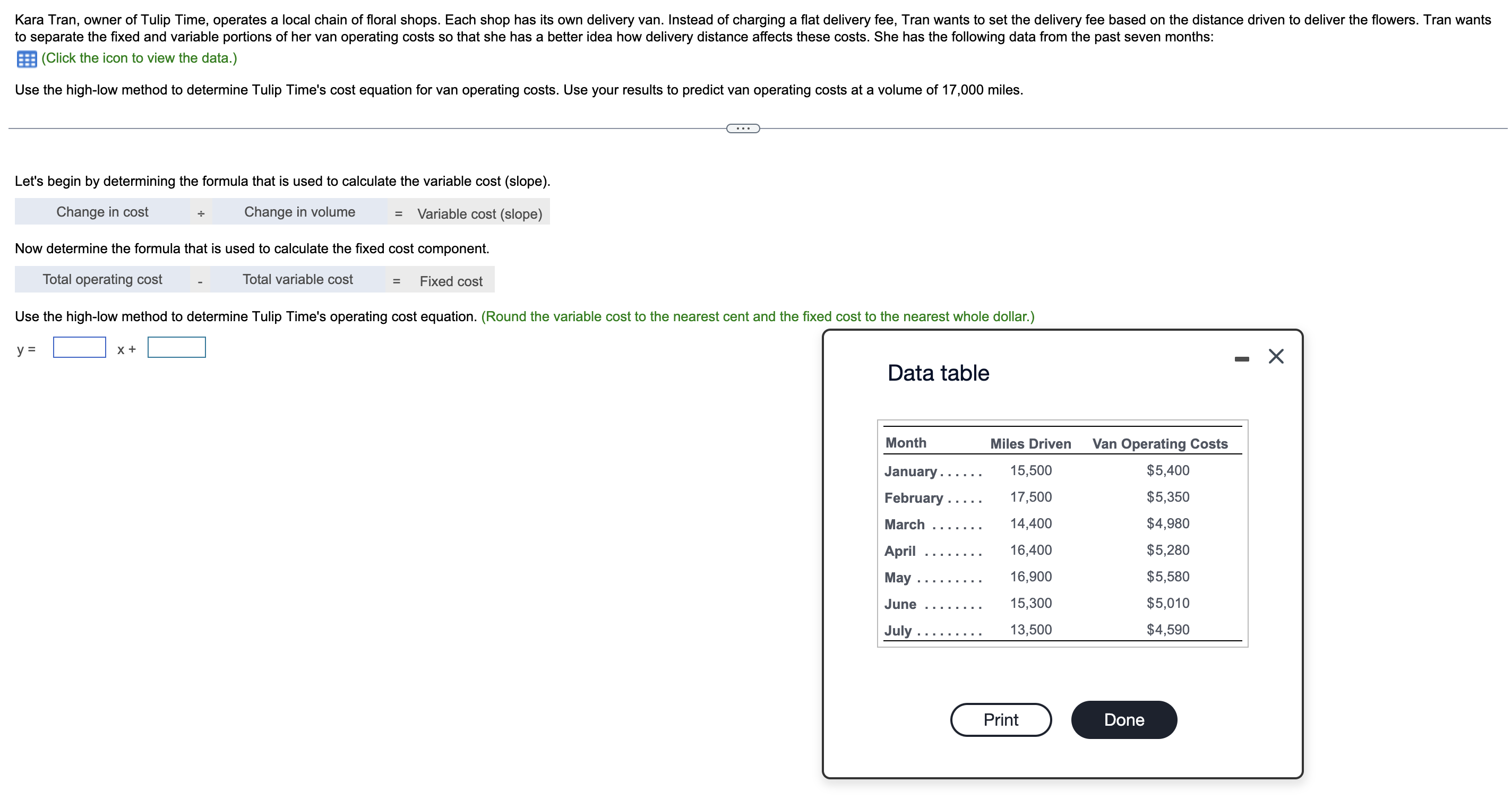 Solved to separate the fixed and variable portions of her | Chegg.com