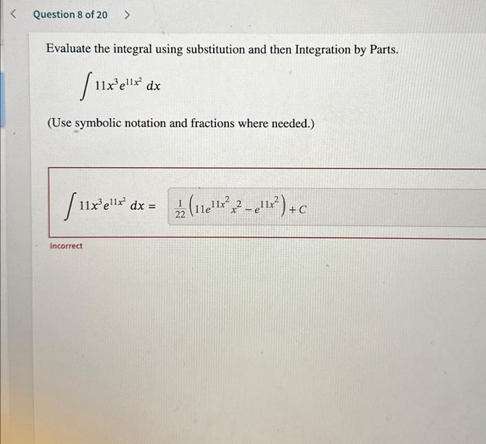 Evaluate the integral using substitution and then | Chegg.com