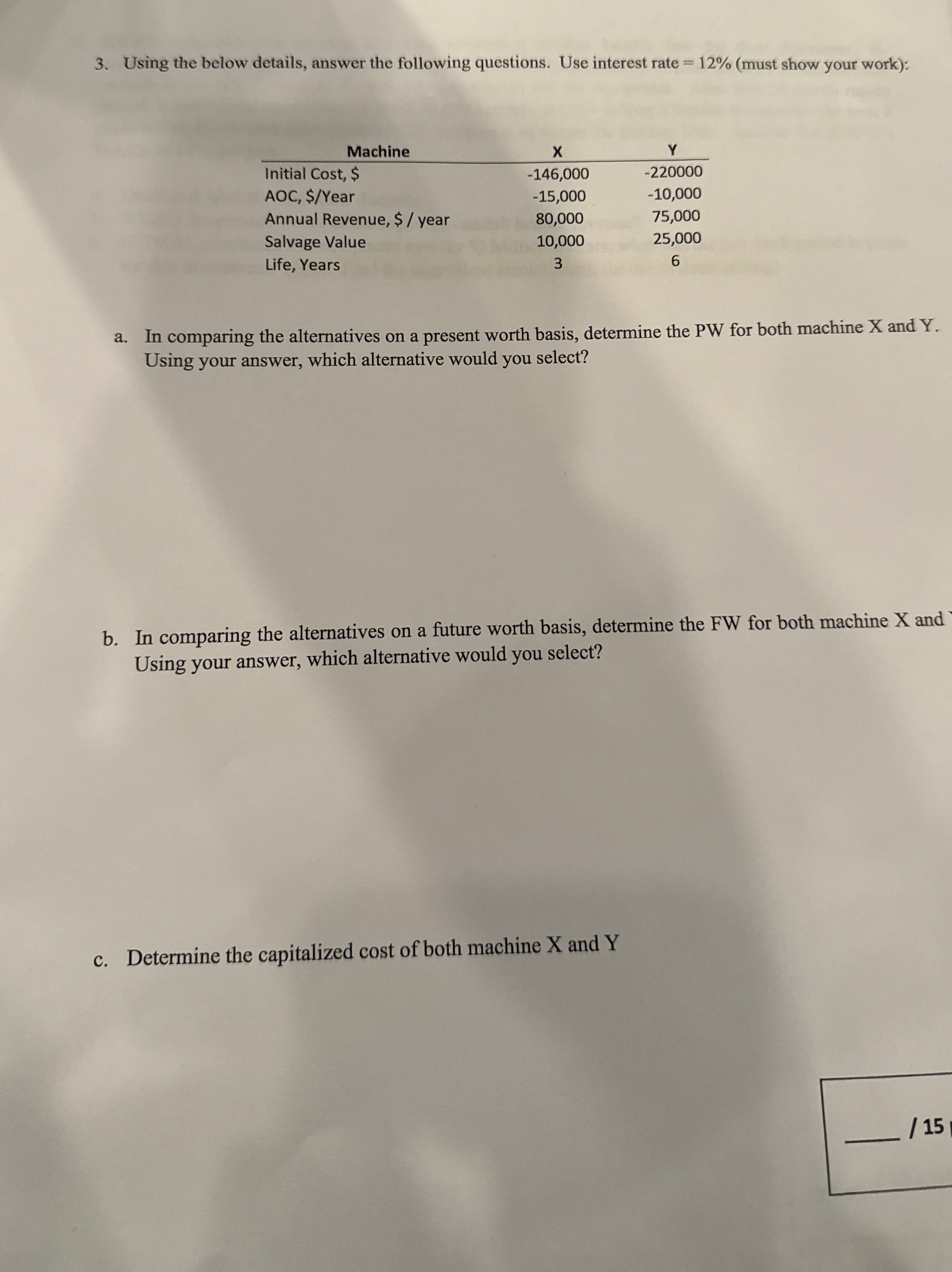 Solved Using the below details, answer the following | Chegg.com