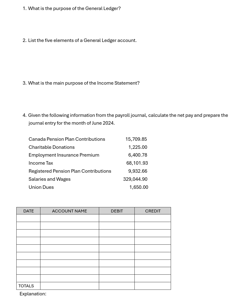 Solved What is the purpose of the General Ledger?List the | Chegg.com