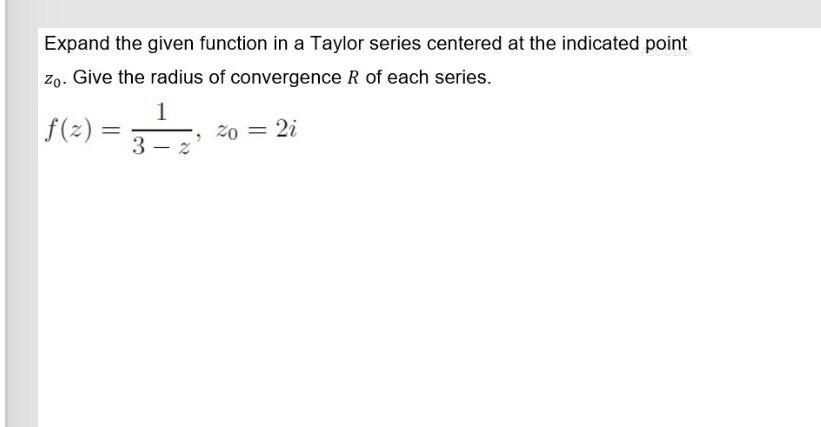 Solved 1 Expand f(z) in a Laurent series valid for the given | Chegg.com