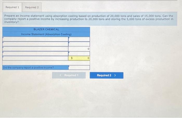 Solved Prepare an income statement using absorption costing | Chegg.com