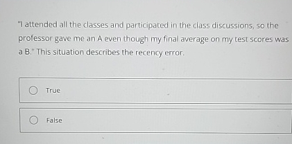 Solved T attended all the classes and participated in the | Chegg.com