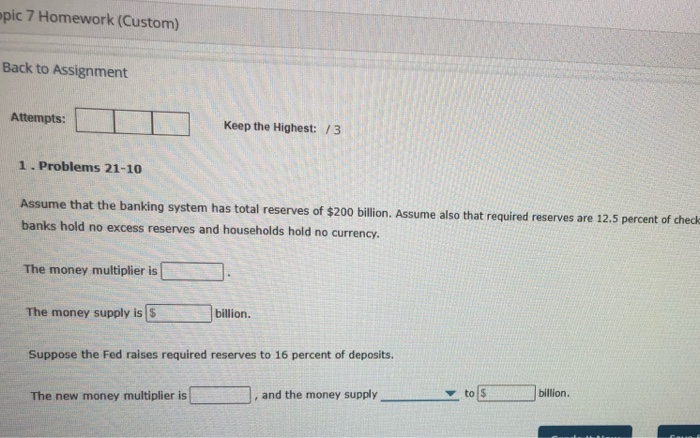 Solved mpic 7 Homework (Custom) Back to Assignment Attempts: | Chegg.com