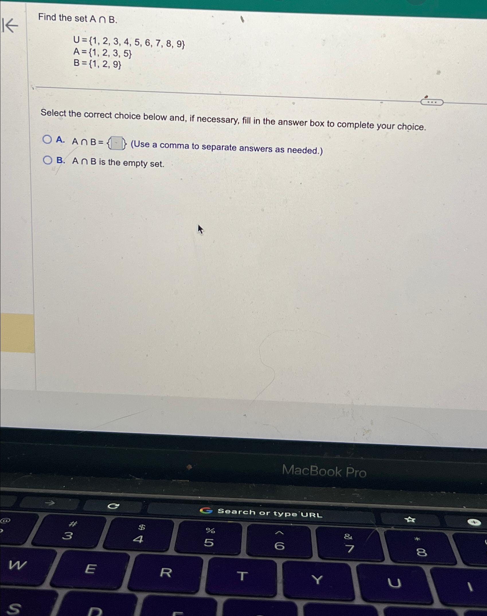 Solved Find the set | Chegg.com