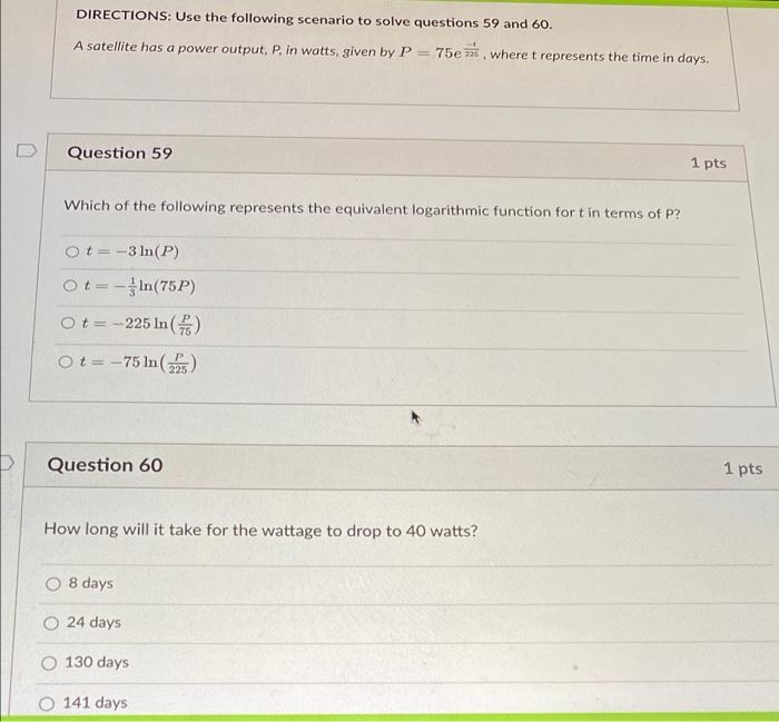 Solved DIRECTIONS: Use the following scenario to solve | Chegg.com