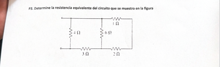 Solved P3. ﻿Determine la resistencia equivalente del | Chegg.com