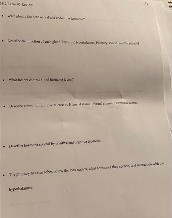 Solved What glands has both neural and endocrine functions? | Chegg.com