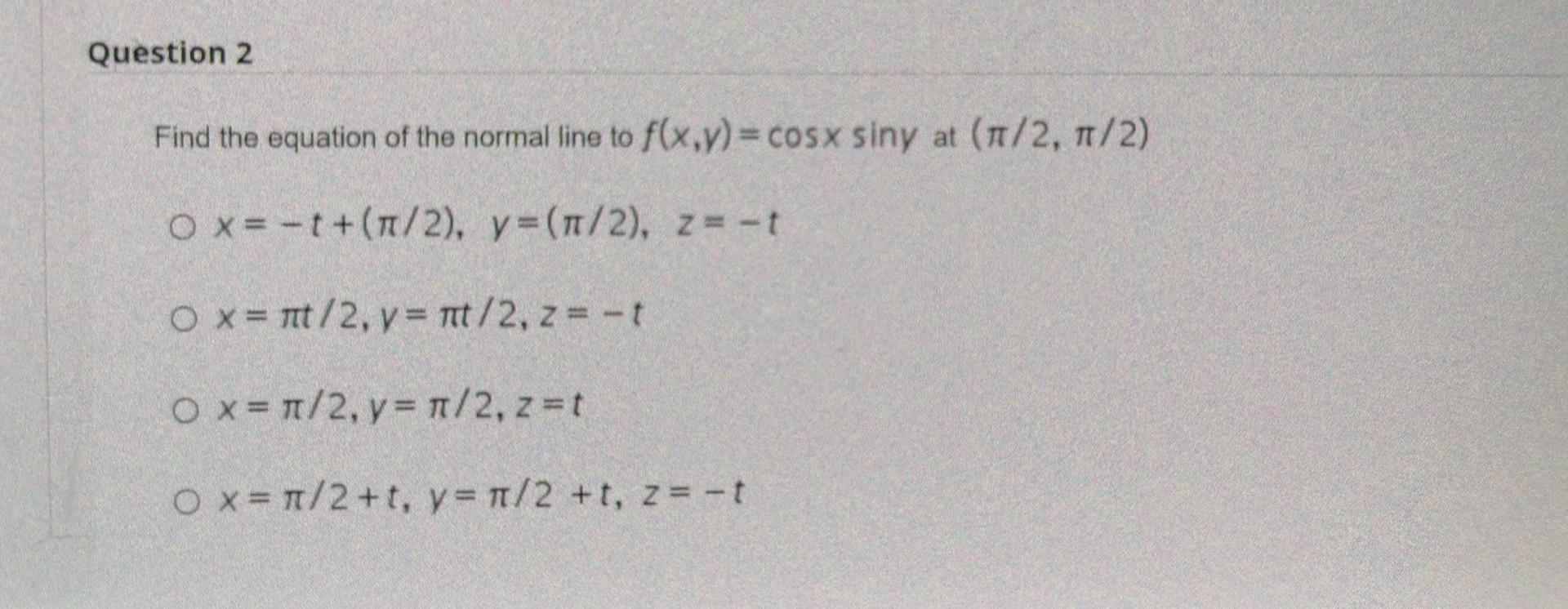 Solved Find the equation of the normal line to | Chegg.com