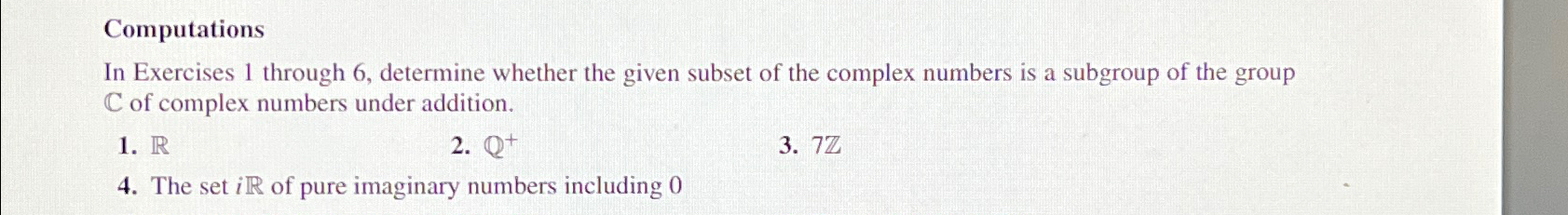 Solved ComputationsIn Exercises 1 ﻿through 6, ﻿determine | Chegg.com
