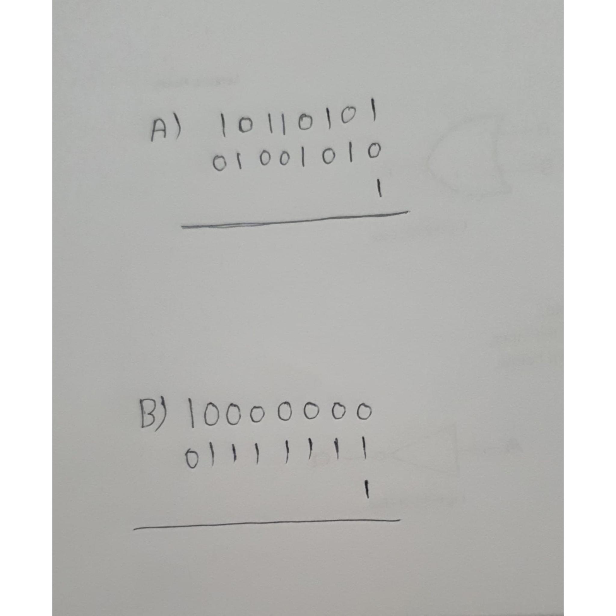Solved A)10110101010010101B) | Chegg.com