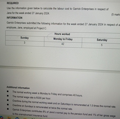Solved REQUIREDUse the information given below to calculate | Chegg.com