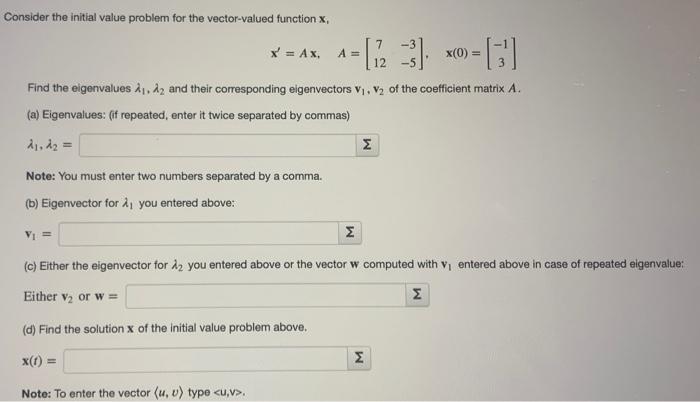 Solved Consider the initial value problem for the | Chegg.com