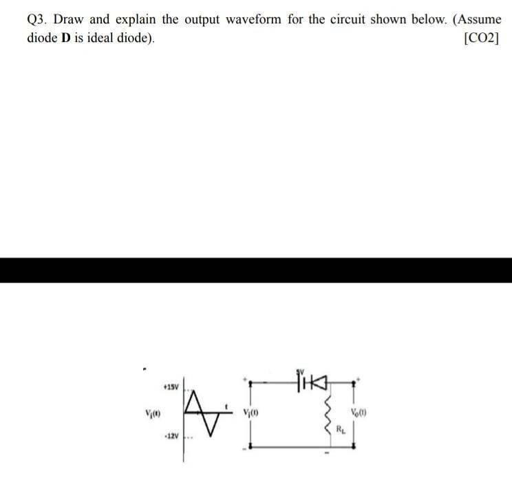 Solved Q3. Draw and explain the output waveform for the | Chegg.com