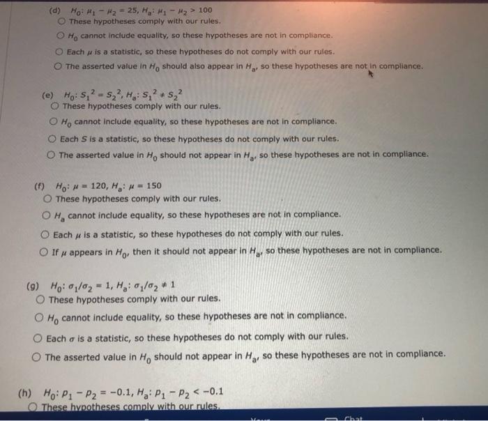 Solved For the following pairs of assertions, indicate which | Chegg.com