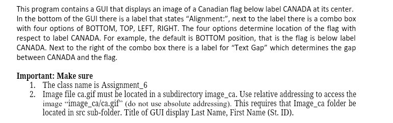 Solved This program contains a GUI that displays an image of | Chegg.com