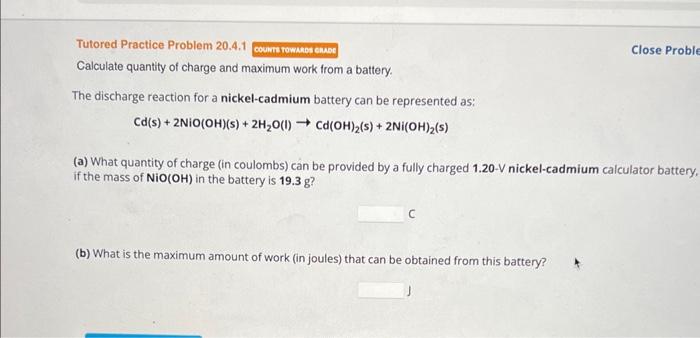 Solved Tutored Practice Problem 20 4 1 Close Proble
