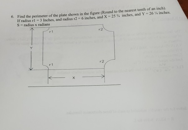 Solved 6. Find the perimeter of the plate shown in the | Chegg.com