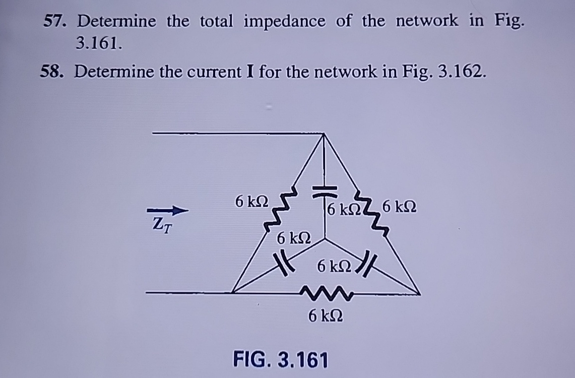Solved Determine the total impedance of the network in Fig. | Chegg.com