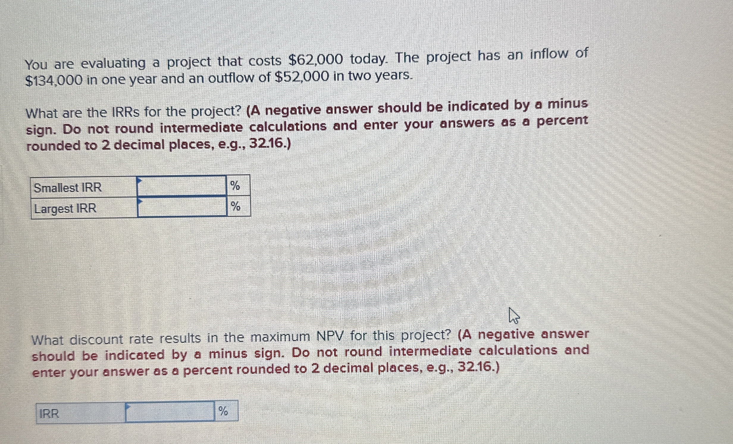 Solved You are evaluating a project that costs $62,000 | Chegg.com