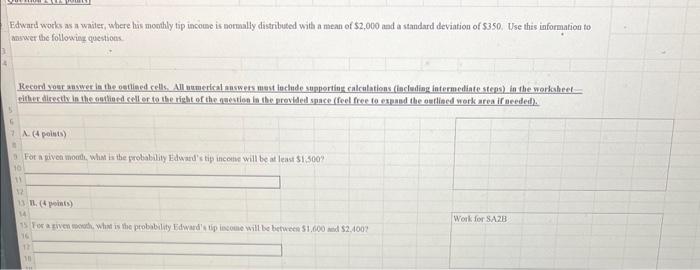 Solved show all work on the side and excel work as well | Chegg.com