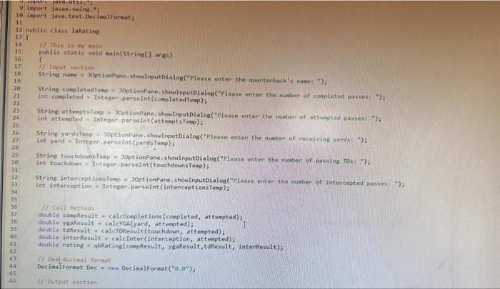 Solved The below code has been answer but it has to be | Chegg.com