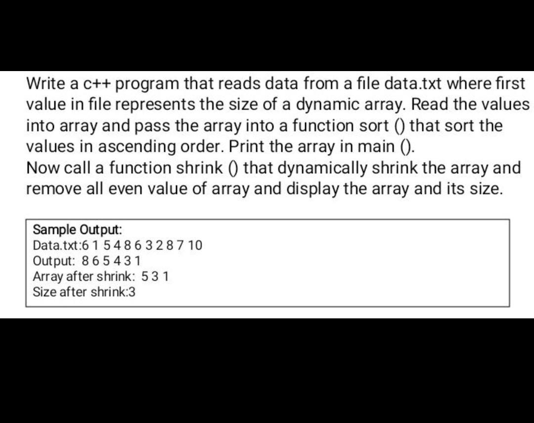 Solved Bound to do this task only by pointers and dynamic | Chegg.com