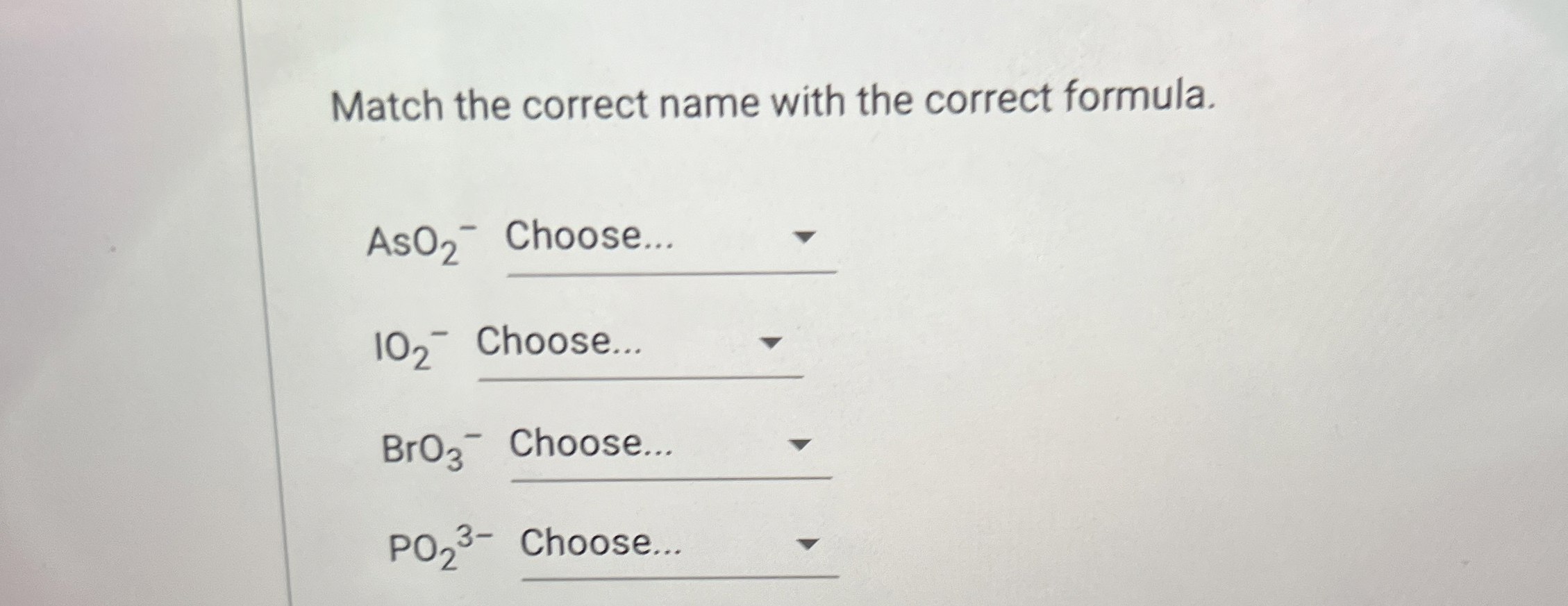 Solved Match the correct name with the correct | Chegg.com