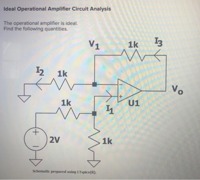 Solved Ideal Operational Amplifier Circuit Analysis The | Chegg.com