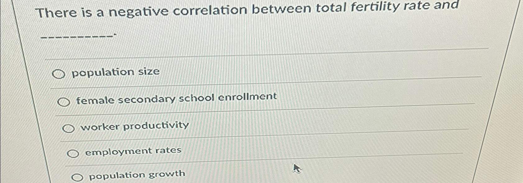 Solved There is a negative correlation between total | Chegg.com