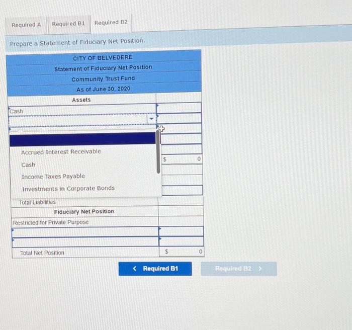 Solved Prenare a Statement of Fiduciary Net Position.The | Chegg.com