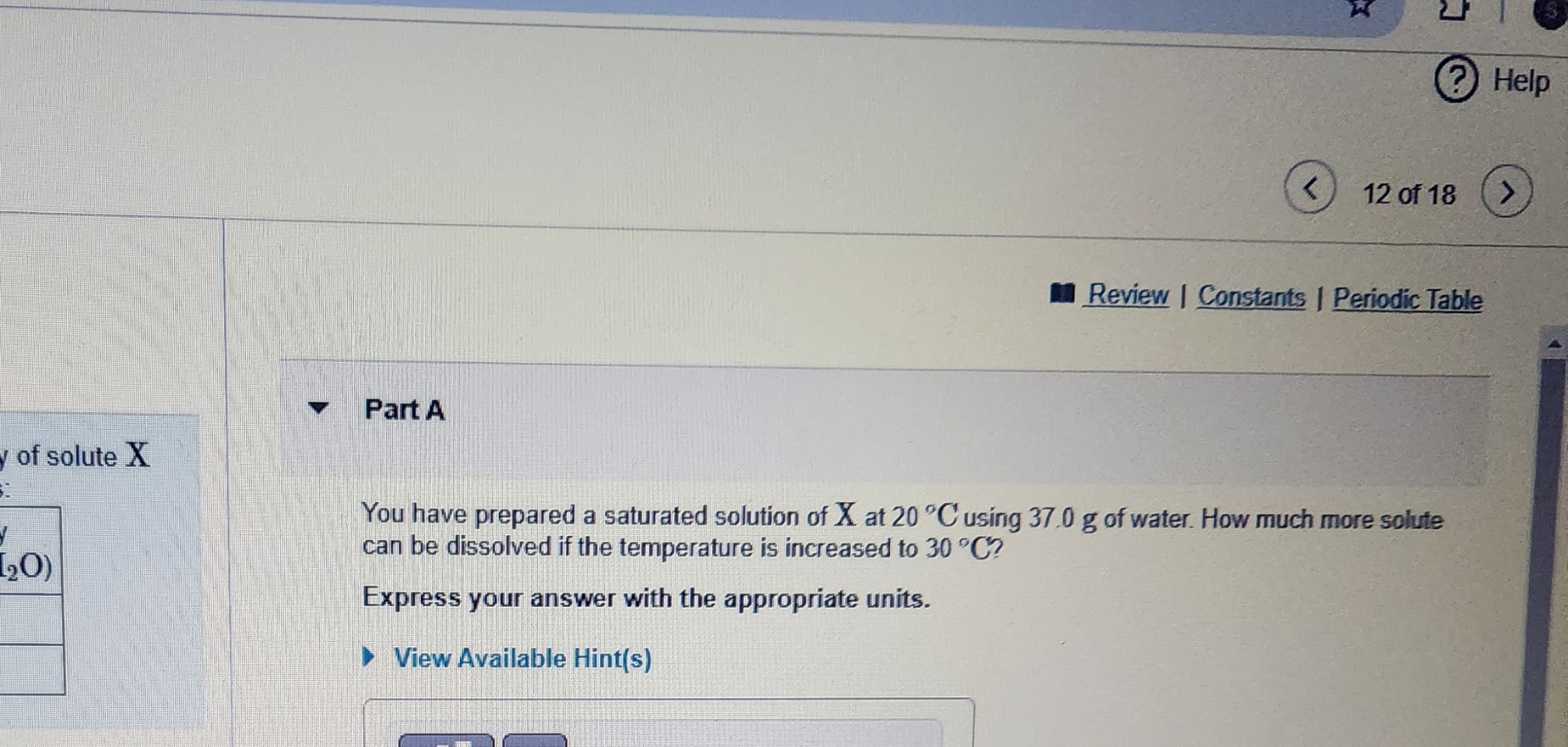 Solved You have prepared a saturated solution of X at 20°C | Chegg.com