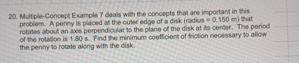 Solved Multiple-Concept Example 7 ﻿deals with the concepts | Chegg.com