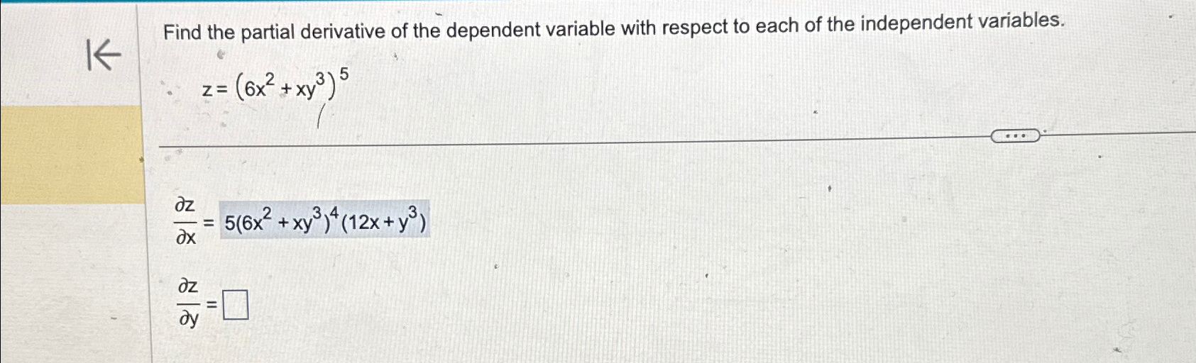 Solved Find the partial derivative of the dependent variable | Chegg.com