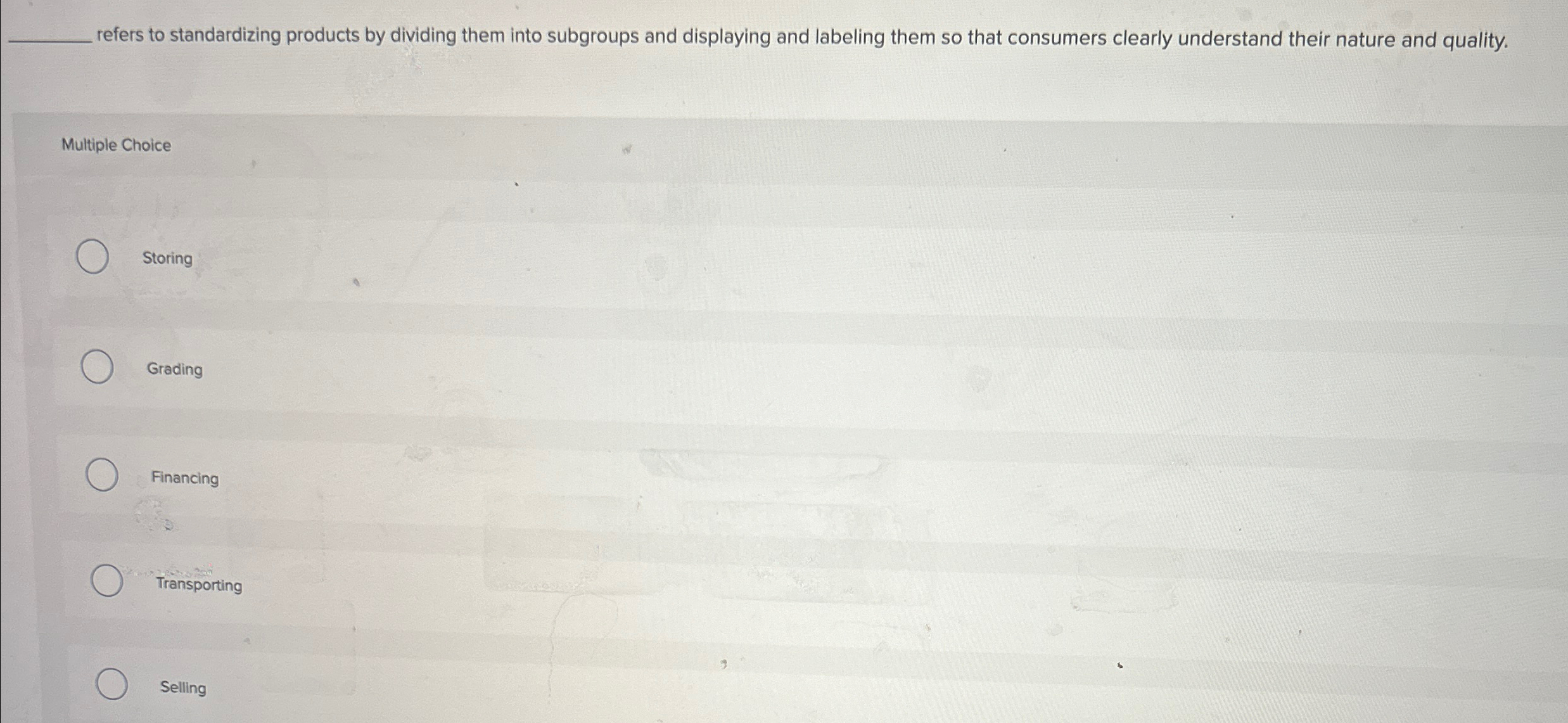 Solved refers to standardizing products by dividing them | Chegg.com