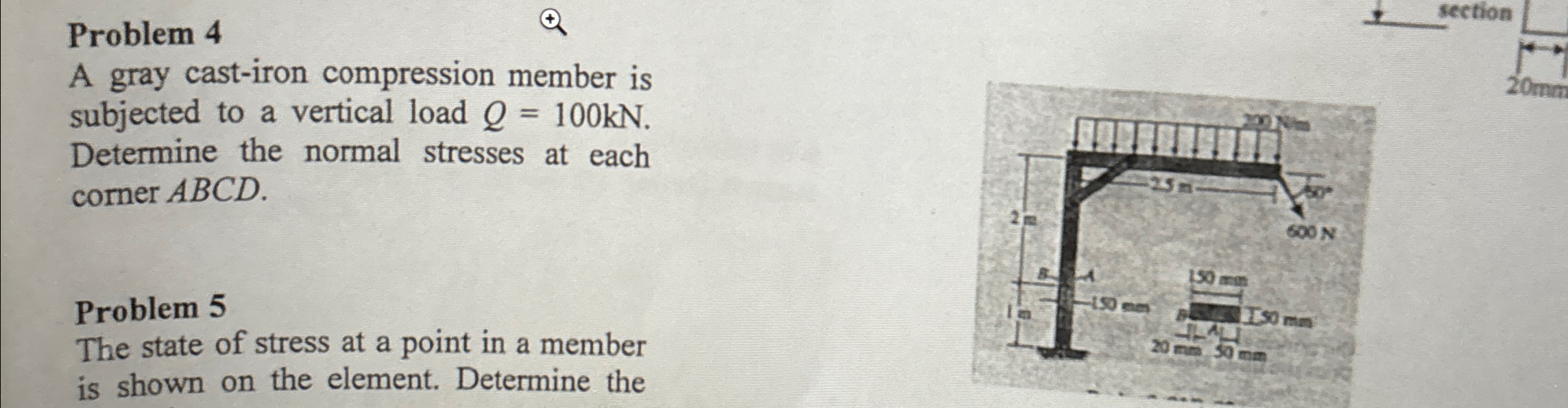 Solved Problem 4A gray cast-iron compression member is | Chegg.com