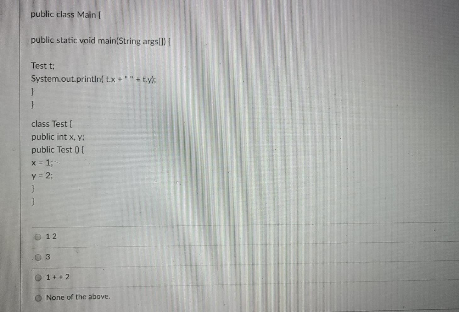 Solved public class Main public static void main(String | Chegg.com