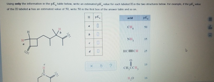 Solved Using only the information in the pK, table below, | Chegg.com