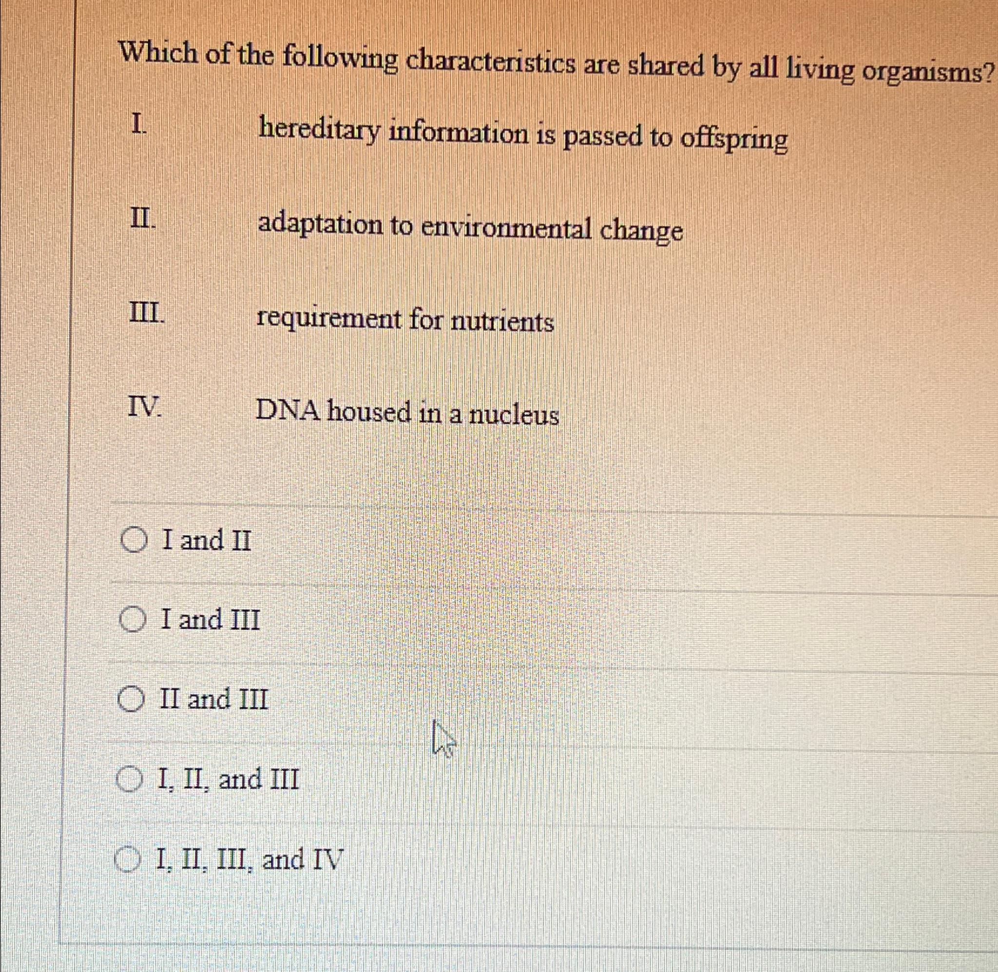 Solved Which of the following characteristics are shared by | Chegg.com