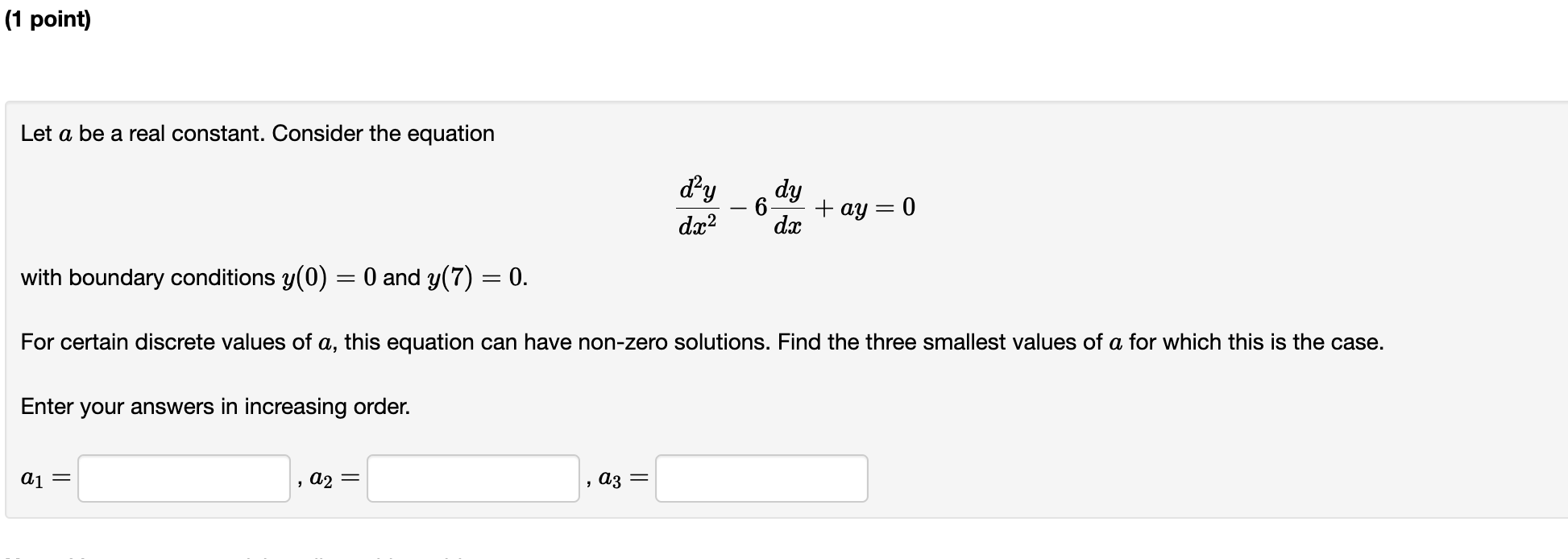 Solved Let a ﻿be a real constant. Consider the | Chegg.com