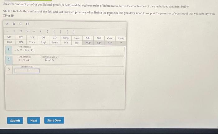 Solved Use either indirect proof or conditional proof (or | Chegg.com