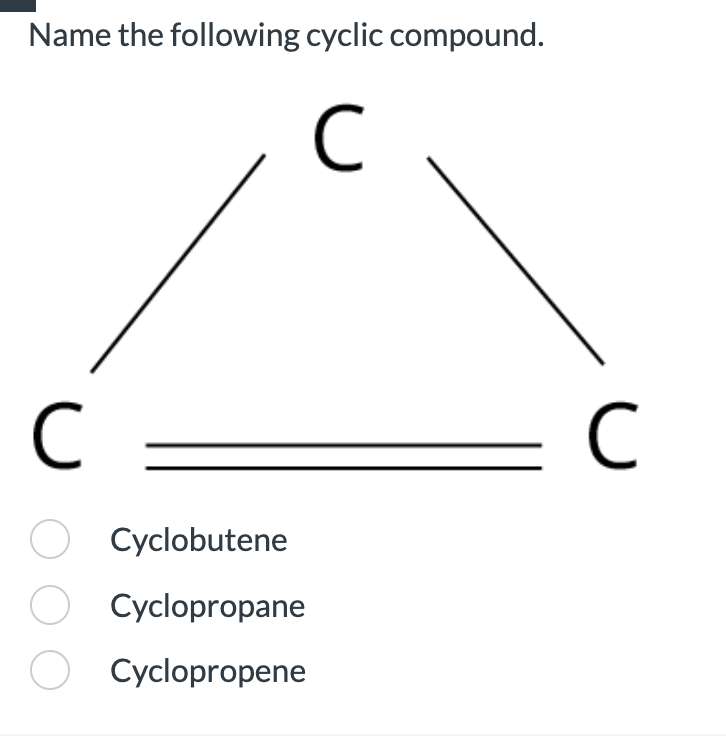 Solved Name the following cyclic | Chegg.com