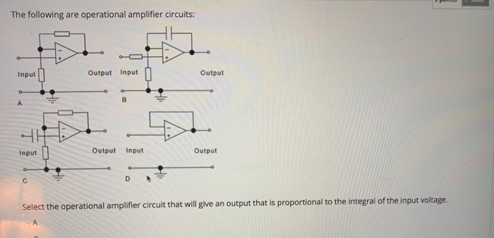 Solved The following are operational amplifier circuits: | Chegg.com