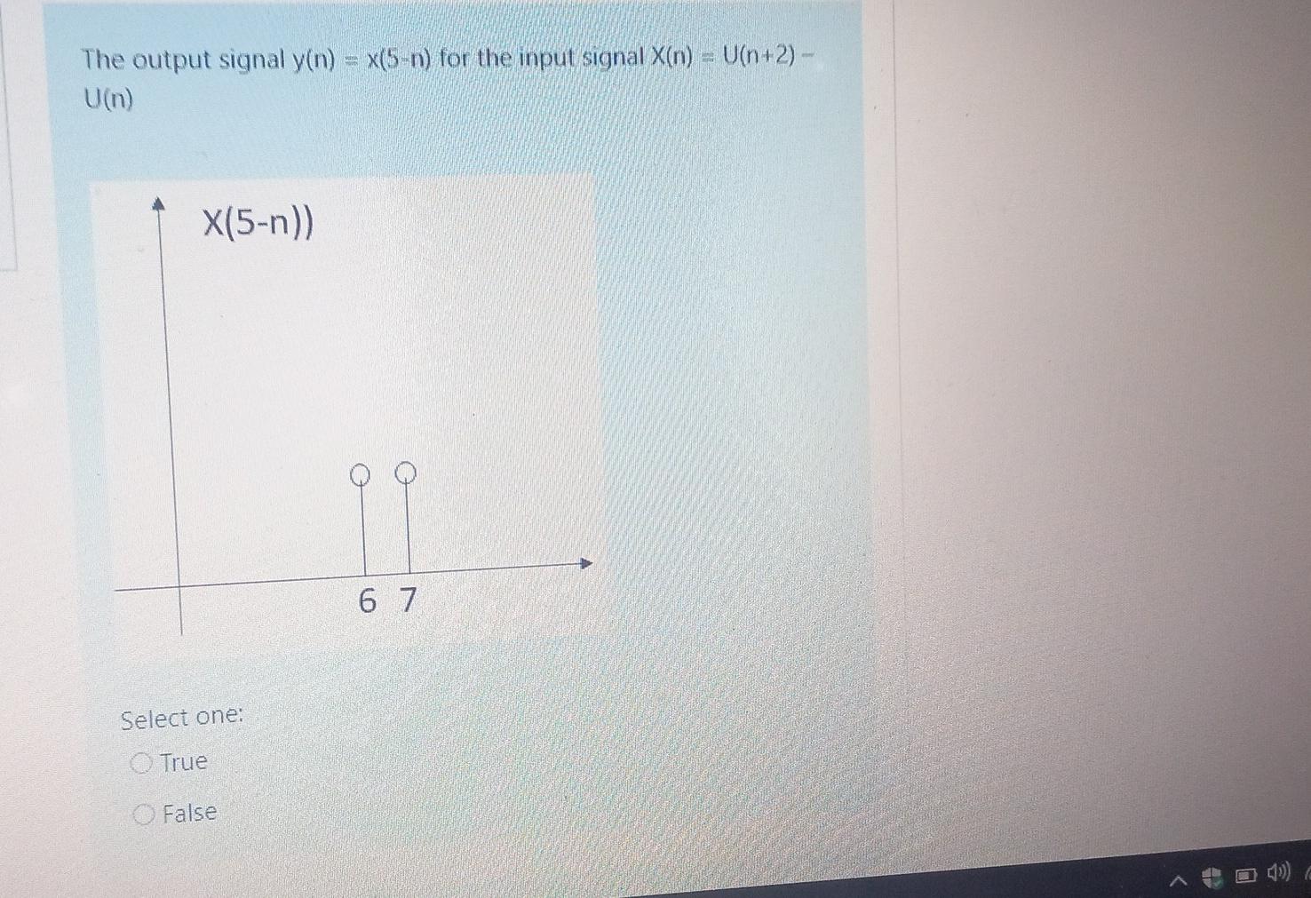 Solved The output signal y(n) = x(5-n) for the input signal | Chegg.com
