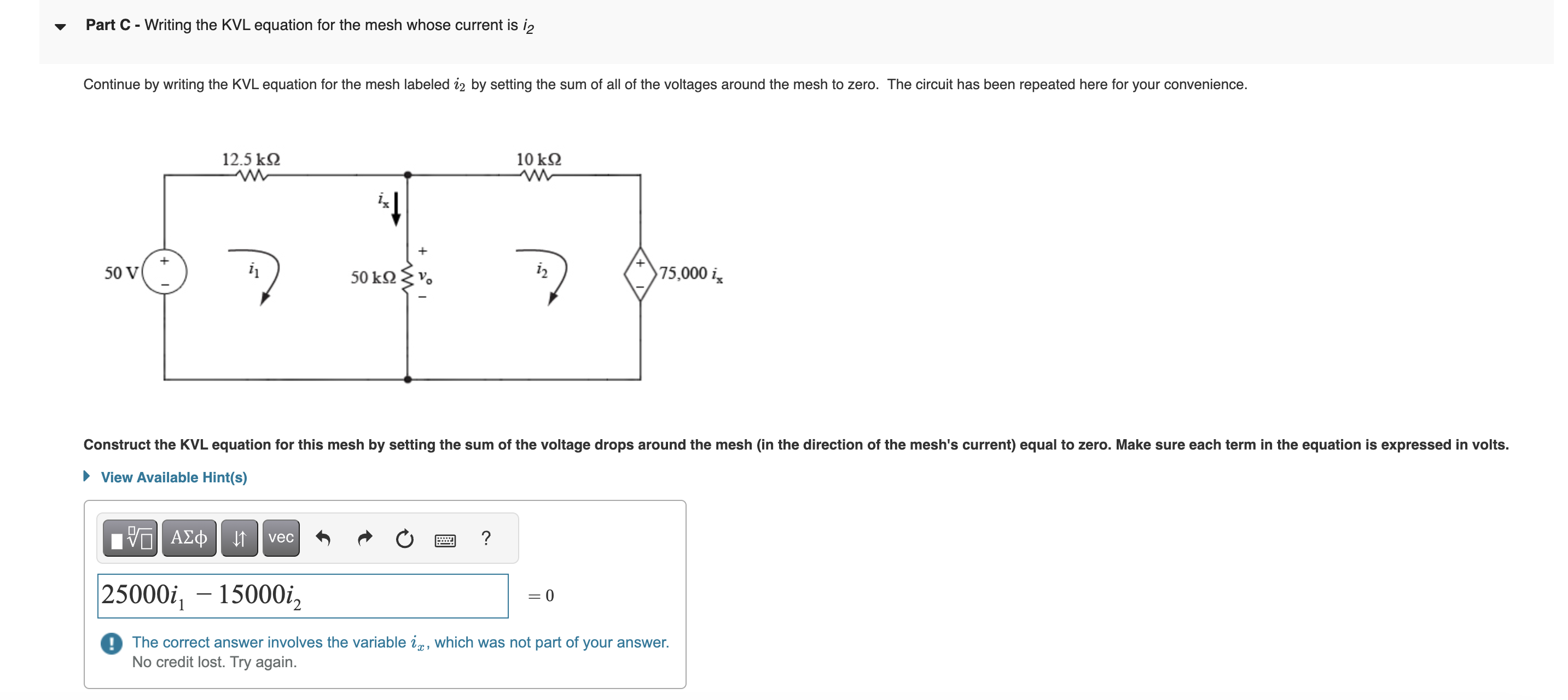 Solved Please Answer Part C, ﻿answer needs to include "ix" | Chegg.com