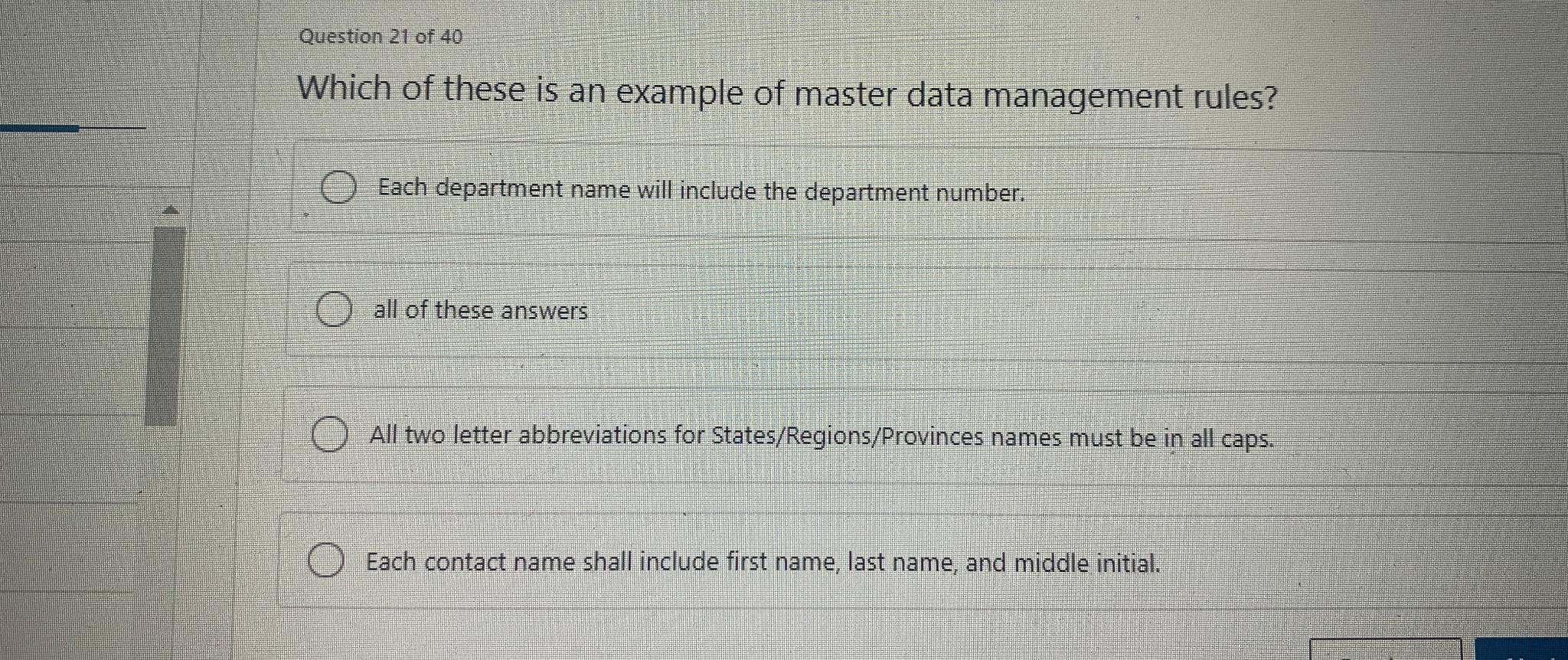 Solved Question 21 ﻿of 40Which of these is an example of | Chegg.com